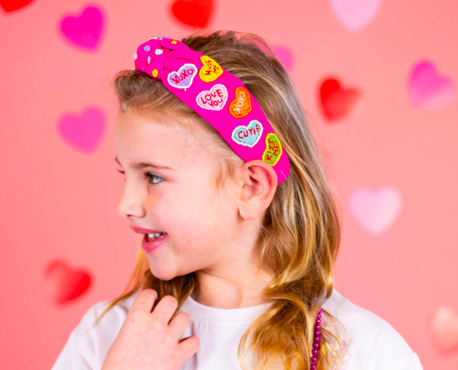 Conversation Heart Knotted Headband