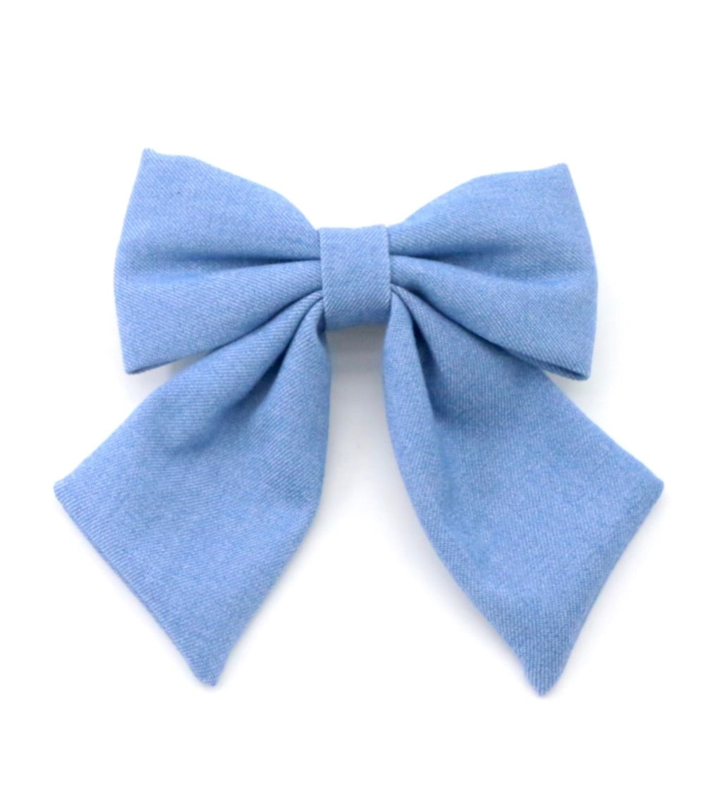 Denim Bow – The Heady Chic